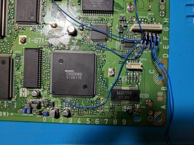 SCPH-7501 PlayStation 1 MM3 modchip installation (PU-22 NTSC board ...