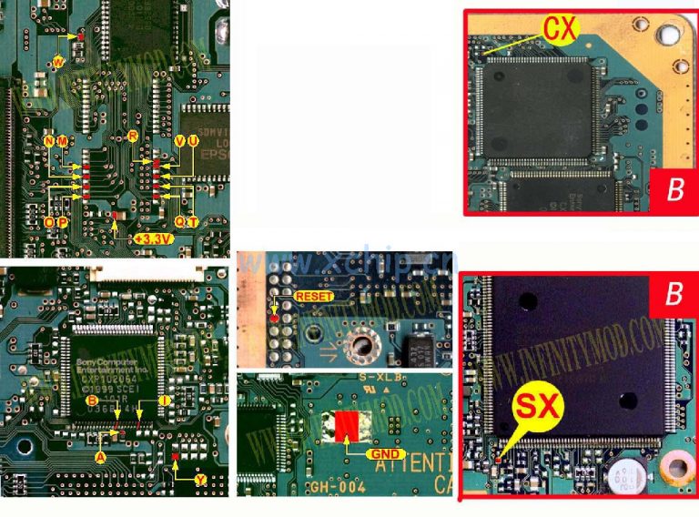 V1 Modbo modchip installation diagram - William Quade