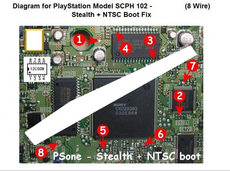 PM-41 ONEchip modchip installation diagram - William Quade