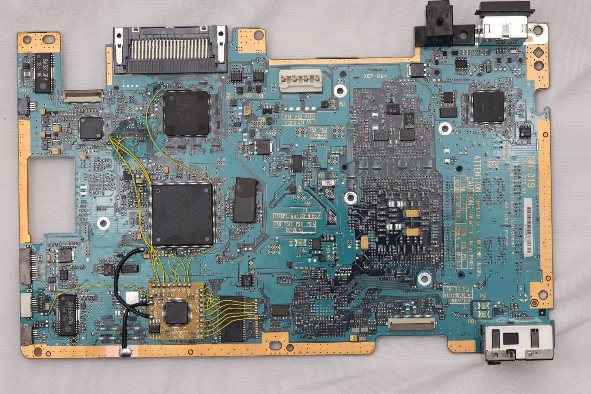V7 Modbo modchip installation diagram - William Quade