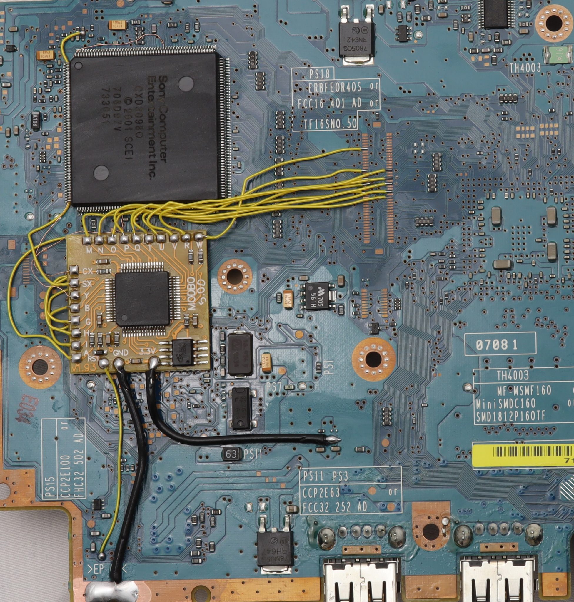 V15 Modbo modchip installation diagram - William Quade